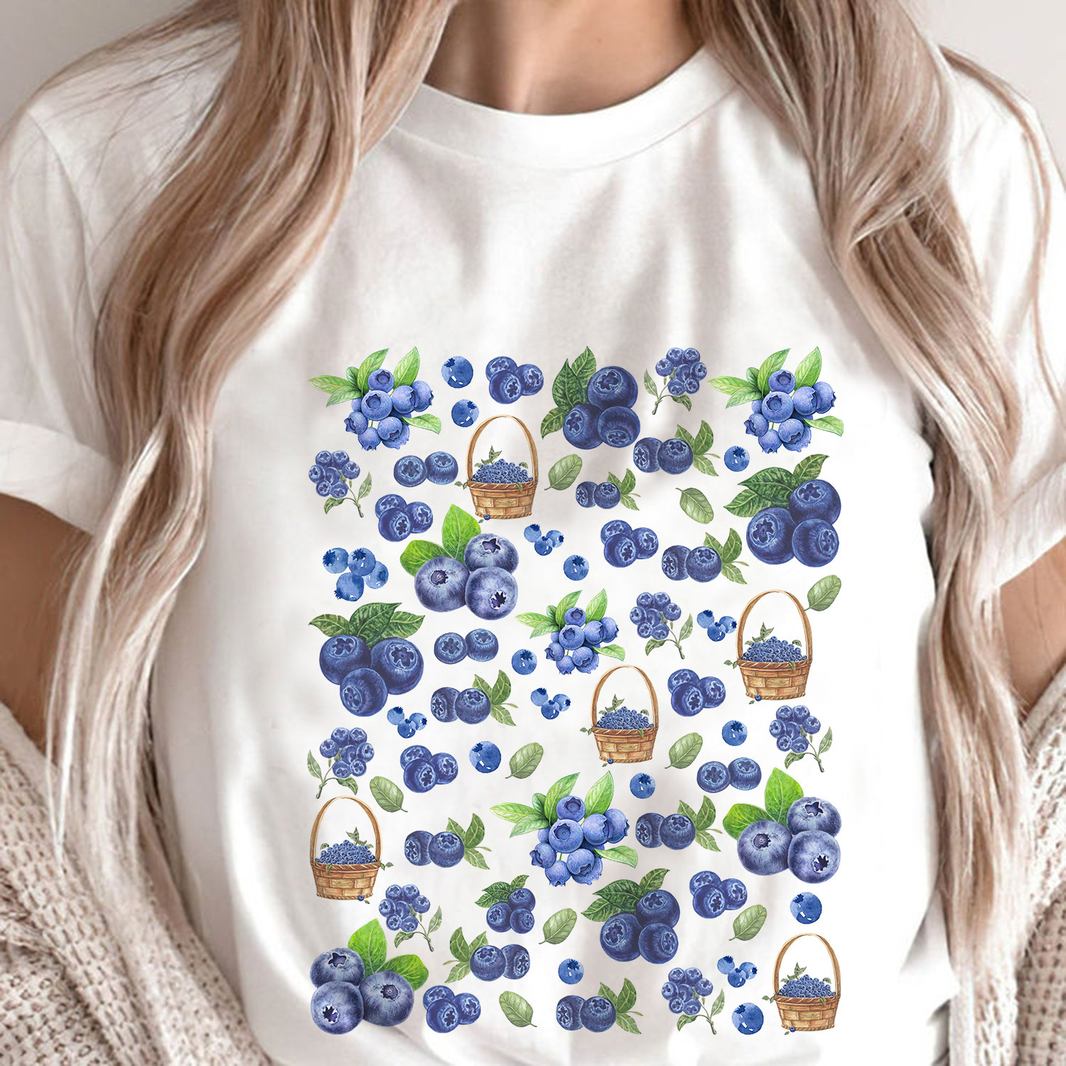 Blueberry Cottagecore T-shirt Blueberry T-shirt Women - Etsy