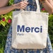 Merci Paris Tote Bag, Aesthetic Paris Tote Bag, Paris Stytish Tote Bag ...