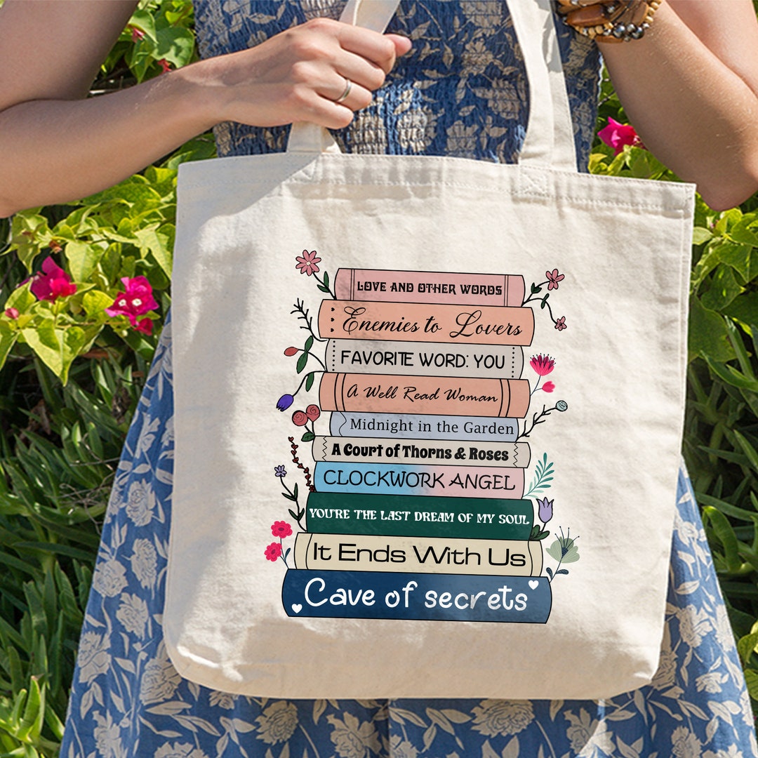 Personalized Favorite Books Tote Bag, Custom Book Tote Bag, Custom ...