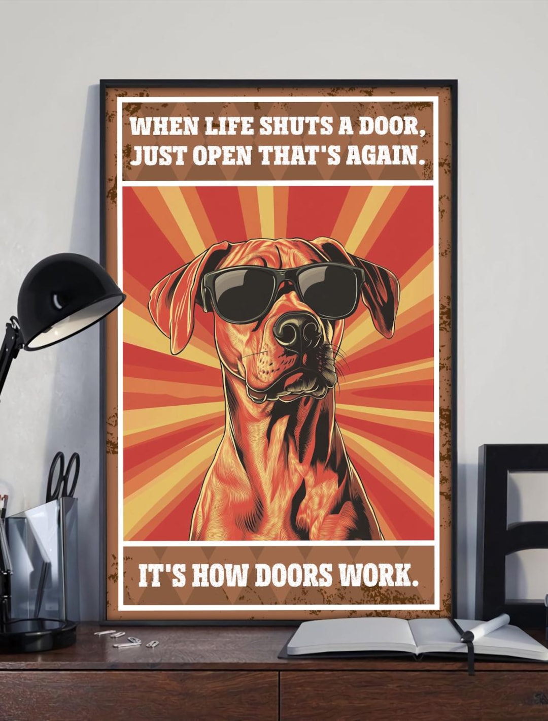 Funny Rhodesian Ridgeback It's How Door Work, Rhodesian Ridgeback ...