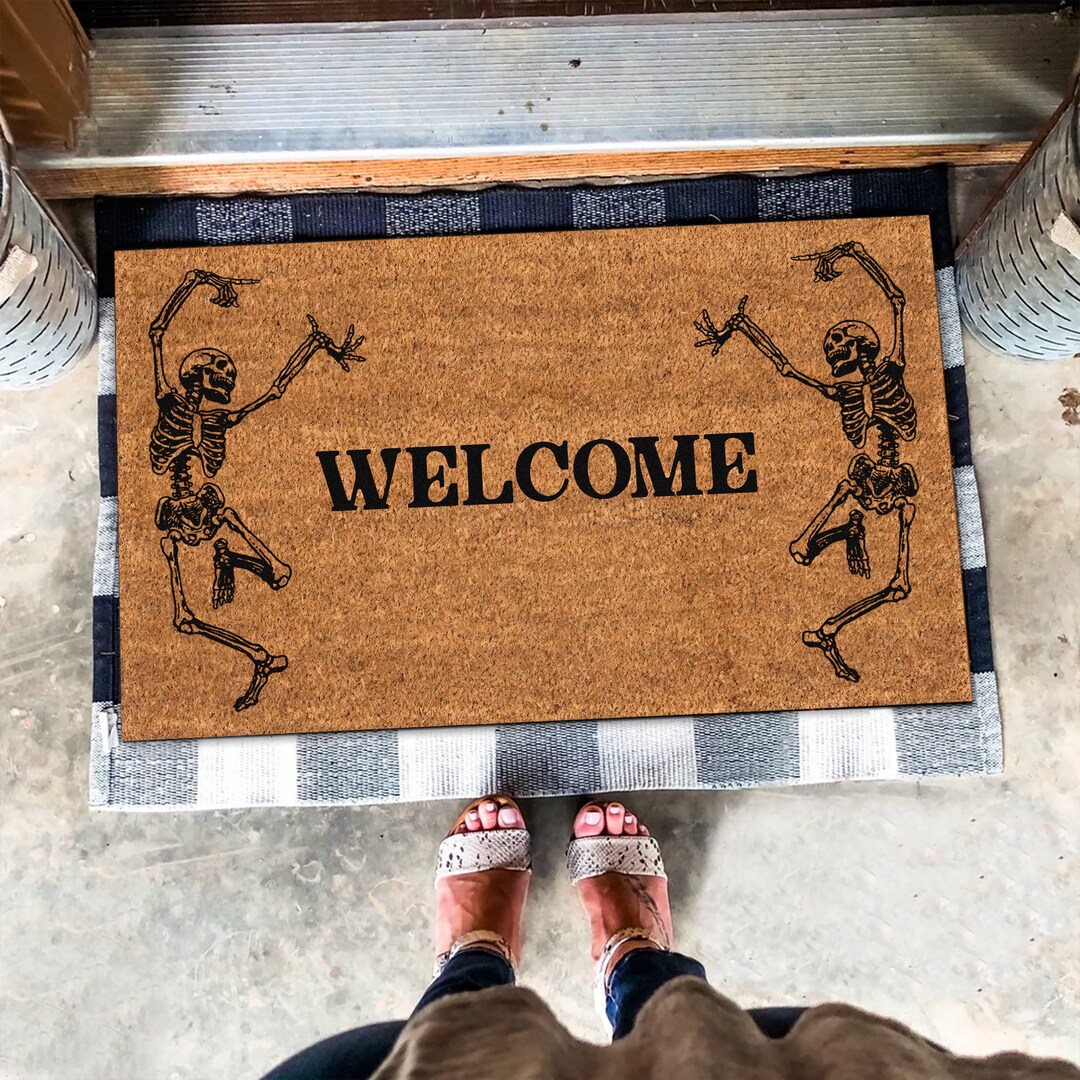 Skeleton Welcome Doormat, Funny Skeleton Doormat, Skeleton Doormat ...