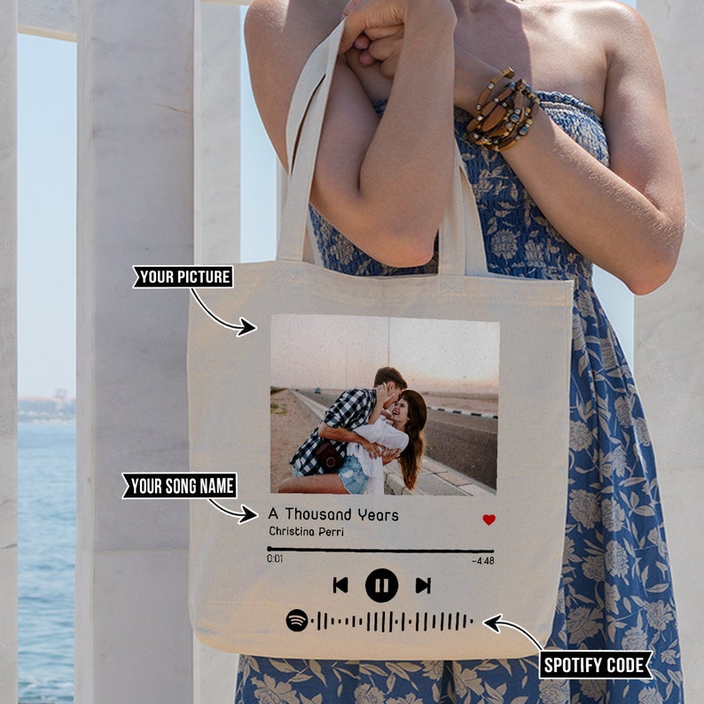 Love Song Personalized Tote Bag Custom Song Tote Bag Canvas - Etsy