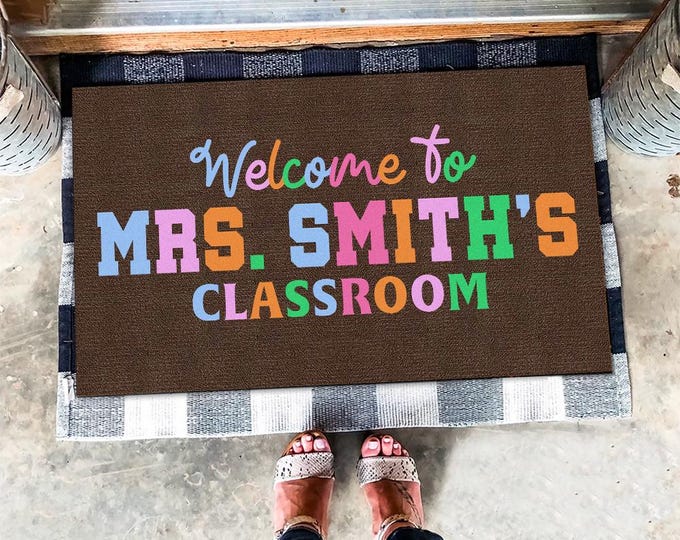 Custom Doormat for Classroom Doormat Teacher Gifts Personalized Teacher ...