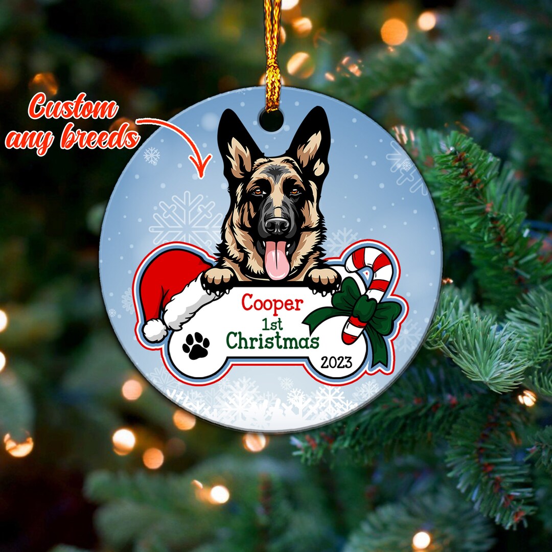 German Shepherd Ornament,personalized Dog Ornament,gsd Shepherd Dog ...