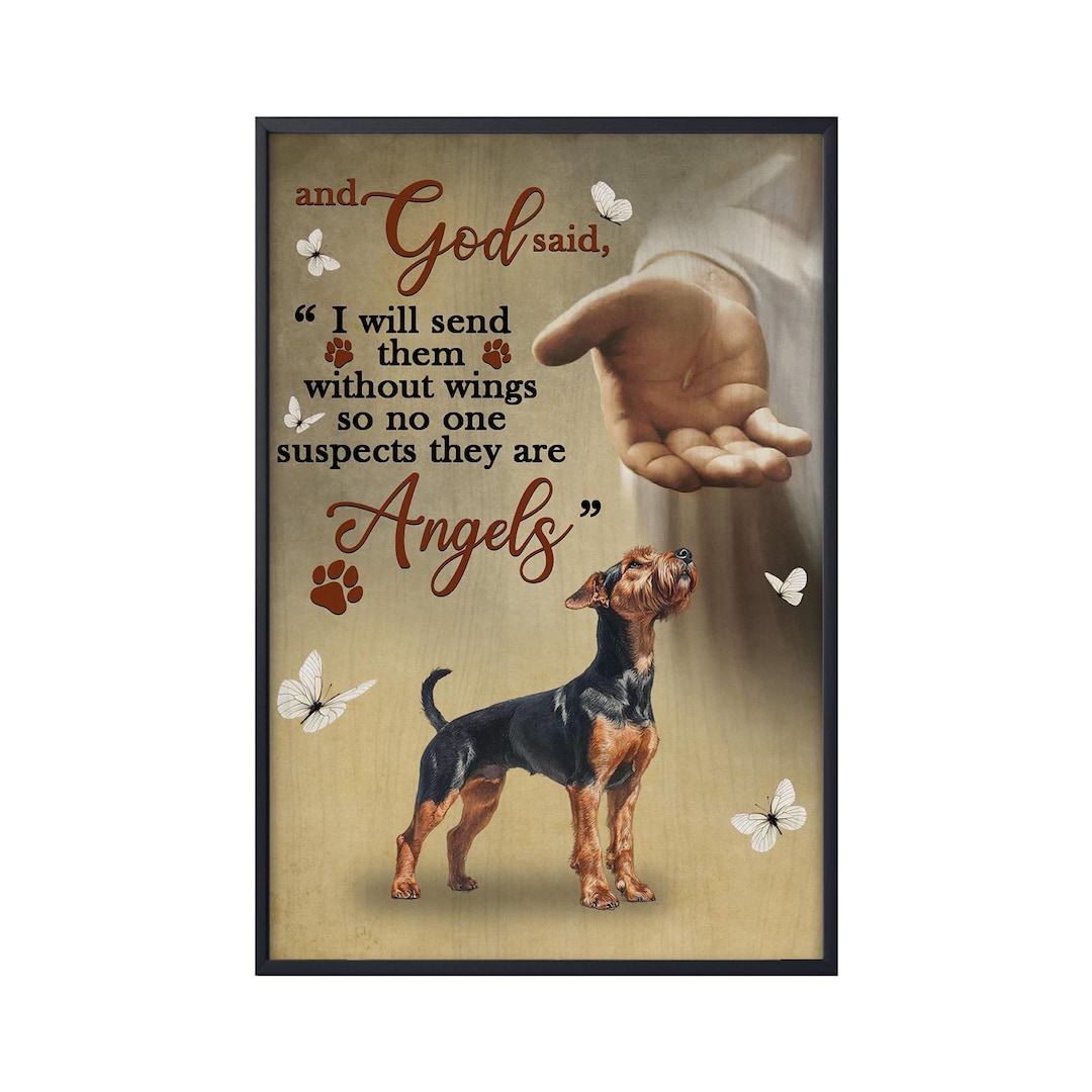 They Are Angels Airedale Terrier Wall Art, Angels Jesus Poster God With ...