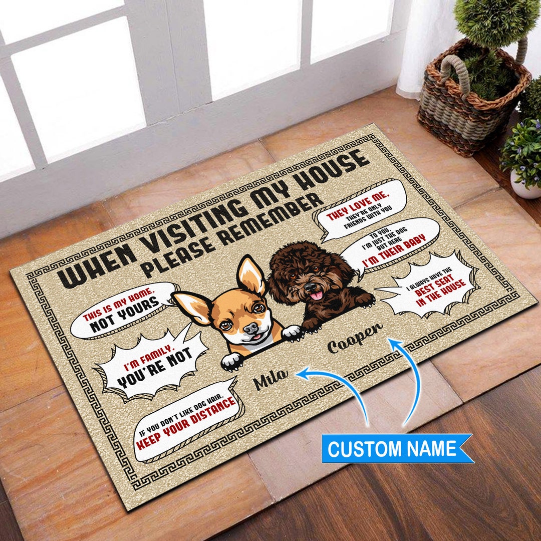 Custom Chihuahua Doormat Personalized Poodle Doormat Dog - Etsy