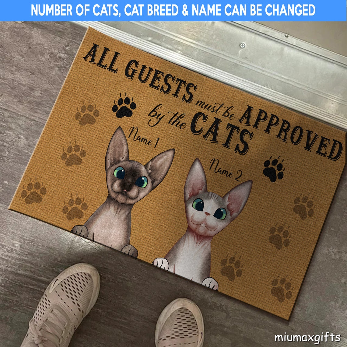 Sphynx Cat Doormat Sphynx Cat Rug When Visiting My House | Etsy