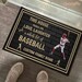 Baseball Rug, Baseball Doormat, Baseball Mat, This House Runs on ...