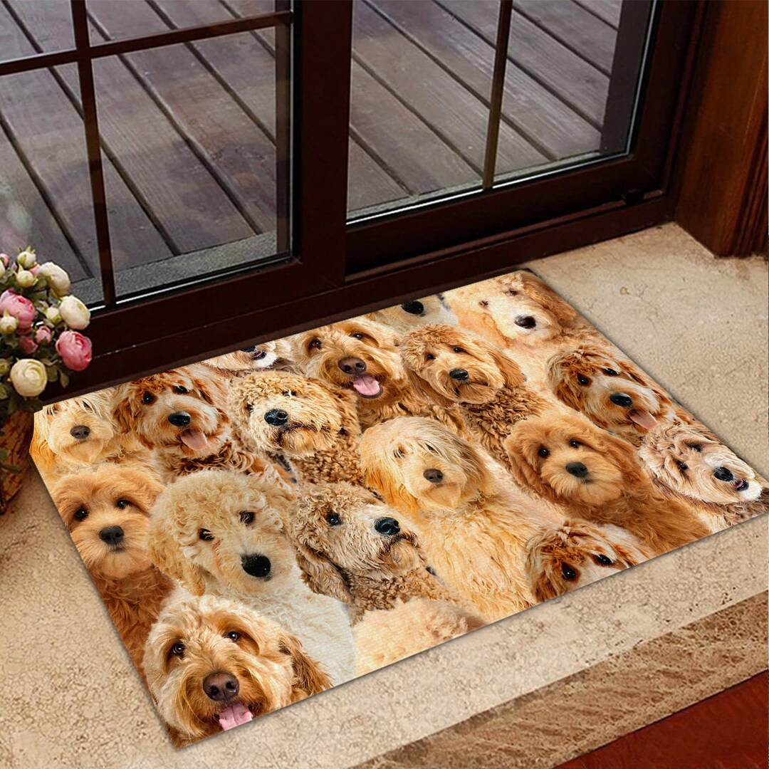 Goldendoodle Doormat, Goldendoodle Rug, Goldendoodle Dog Stack Up, Cute ...