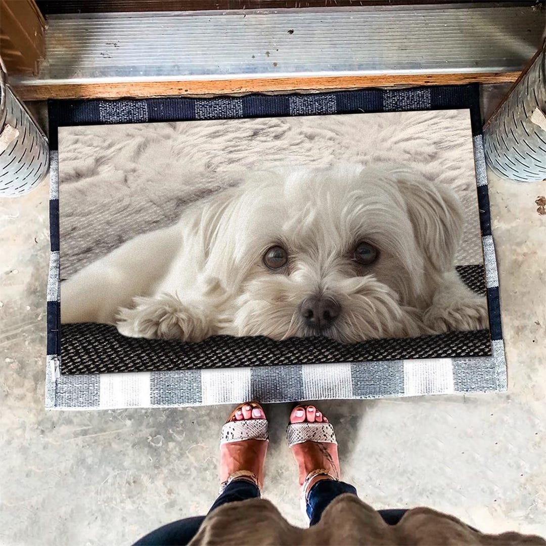 Maltese Rug, Maltese Doormat, Maltese Mat, Dog Lover Gifts, Maltese Dog ...