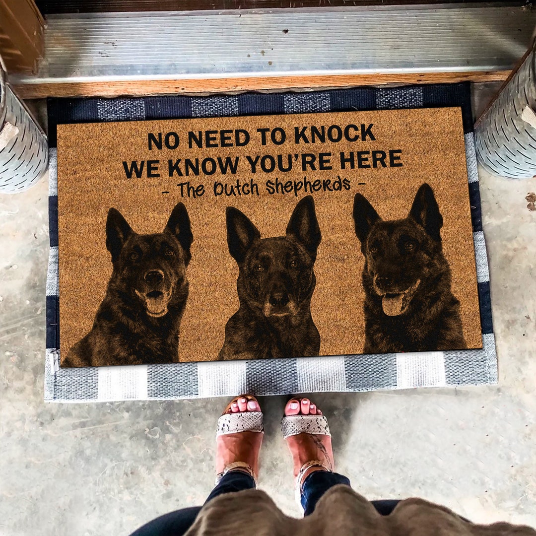Custom Dutch Shepherd Doormat, Personalized Doormat, Dutch Shepherd Rug ...