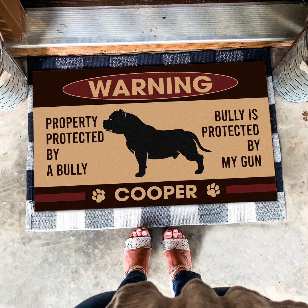 Custom American Bully Doormat, Personalized America Bully Rug, Custom ...