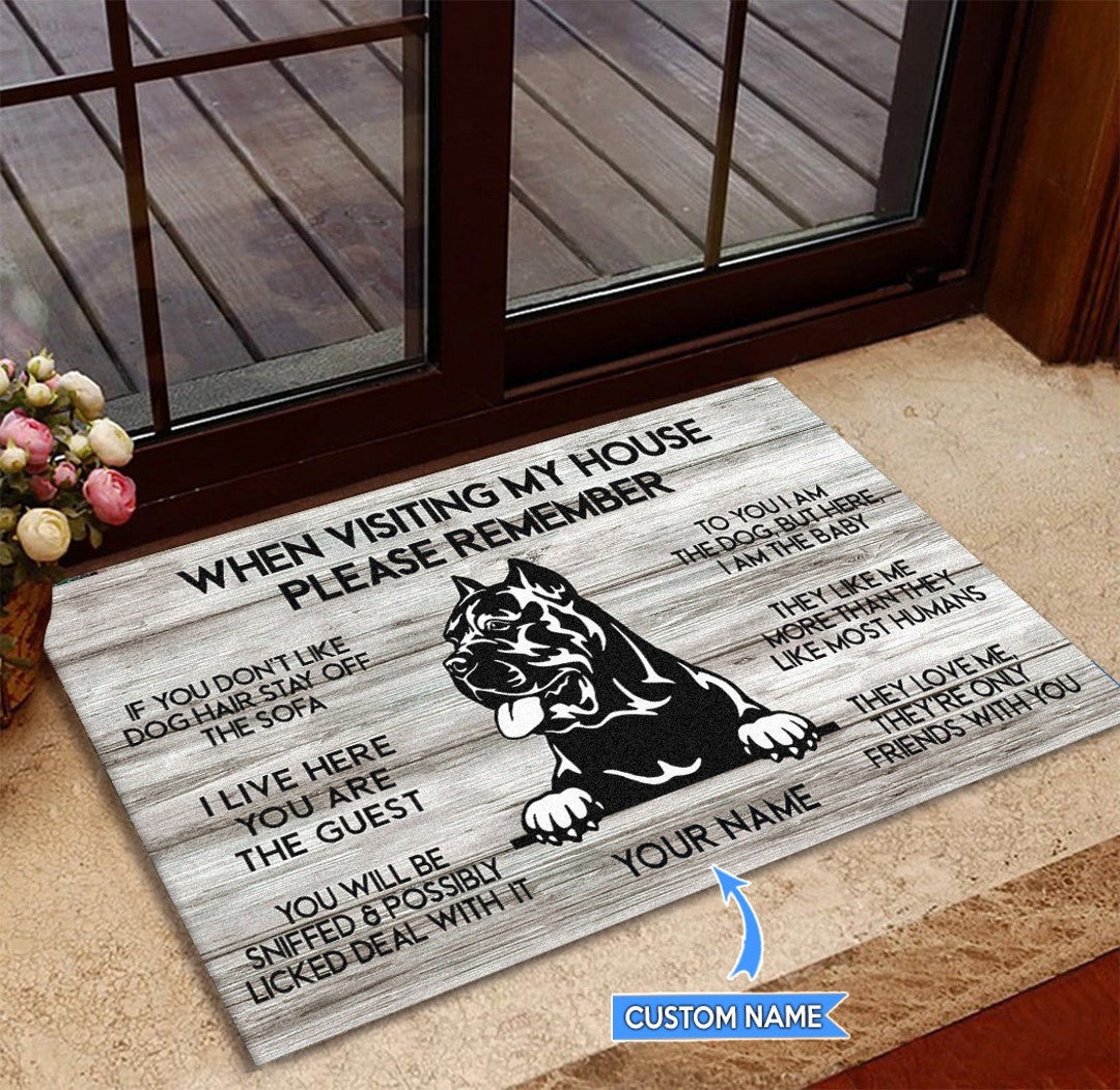 Cane Corso Rug, Cane Corso Doormat, Visiting My House Doormat, Perfect ...
