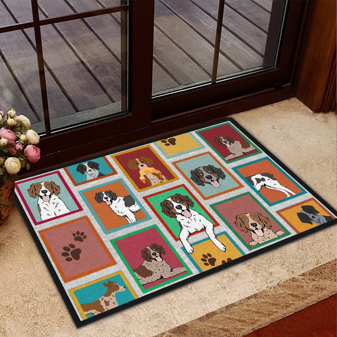 Brittany Spaniel Doormat, Brittany Spaniel Mat, Dog Aesthetic Mat, Dog ...