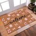 Welcome Pink Bow Doormat, Watercolor Pinky Bow Welcome Doormat ...