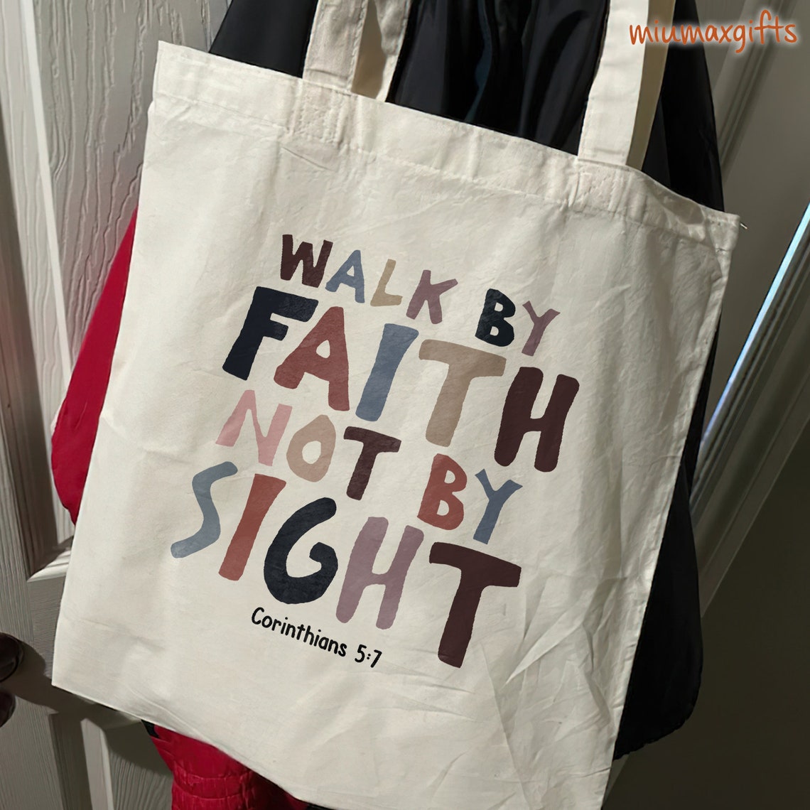 Faith Christian Tote Bag, Bible Verse Tote Bag, Christian Tote Bag ...