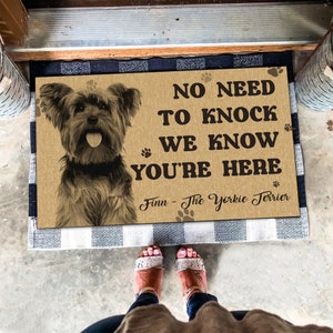 Yorkshire Terrier Doormat, Yorkie Rug, Personalized Dog Doormat, Dog ...