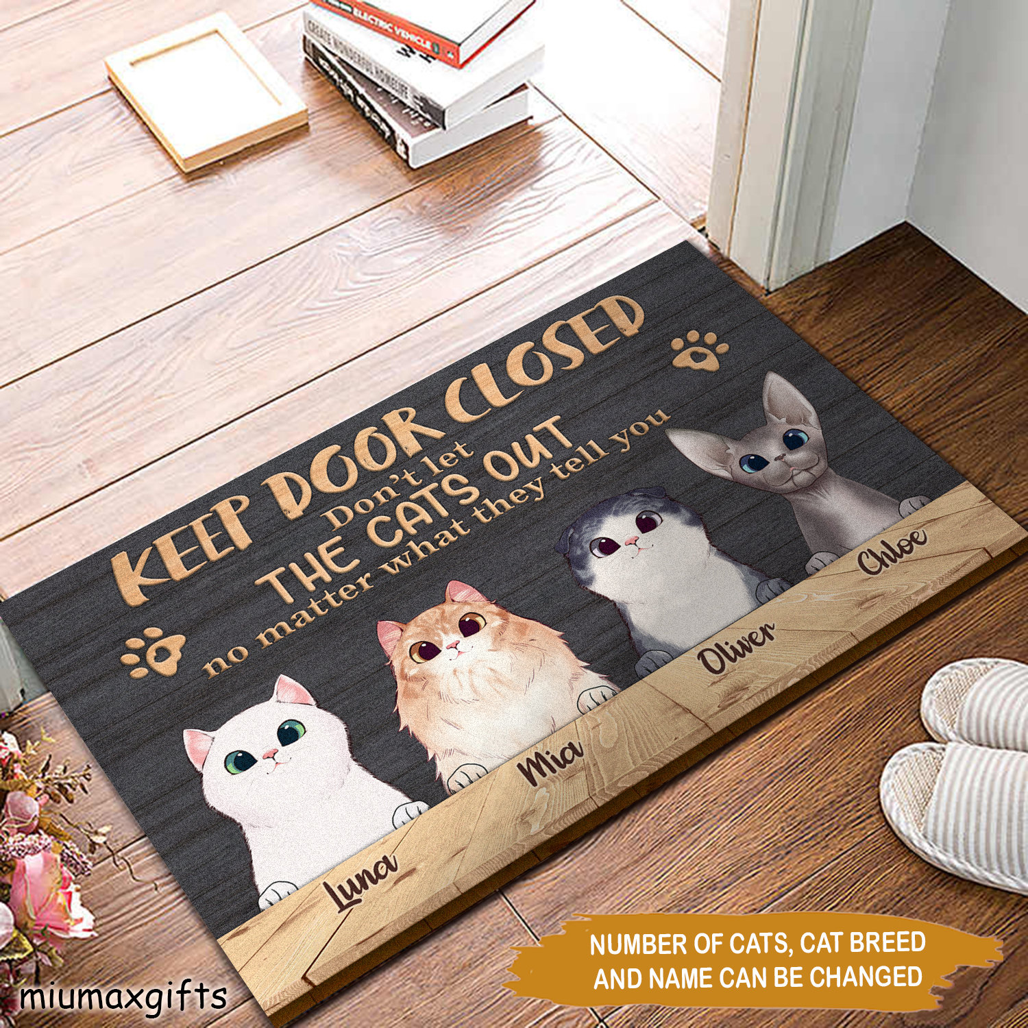 Personalized Cat Doormat Custom Cat Mat Cat Mat Cat Rug - Etsy