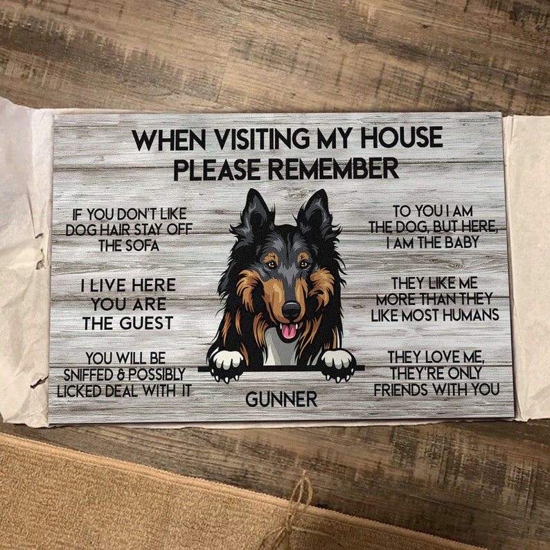 Rough Collie Doormat Rough Collie Mat Rough Collie Rug - Etsy