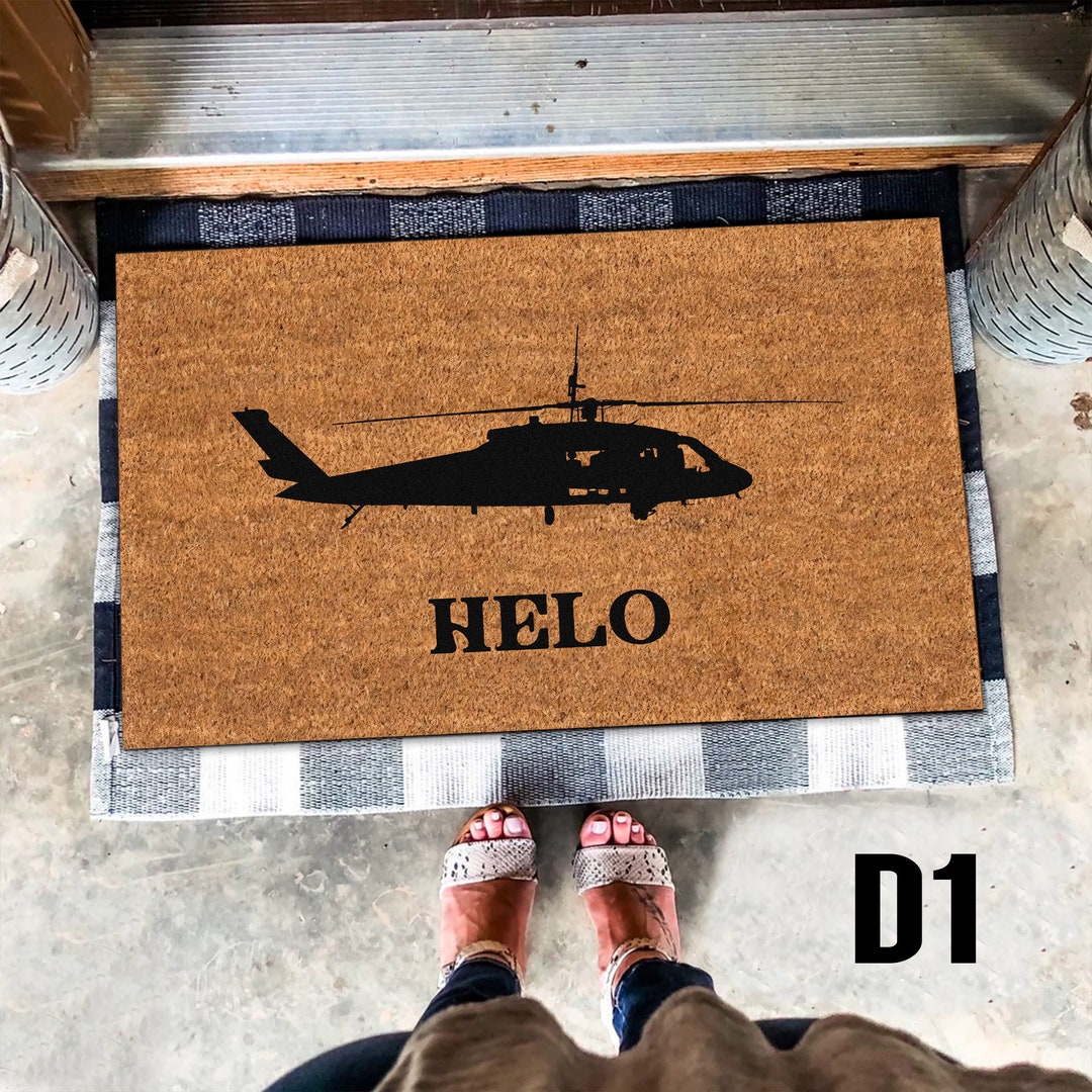 Helo Doormat, Helicopter Doormat, Helicopter Enthusiast, Pilot Gifts ...