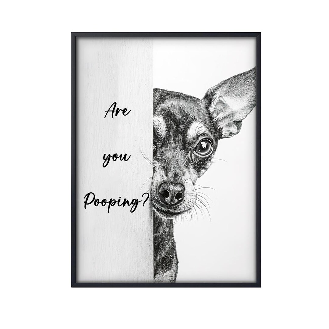 Funny Miniature Pinscher Are You Pooping, Funny Dog Poster, Funny Mini ...