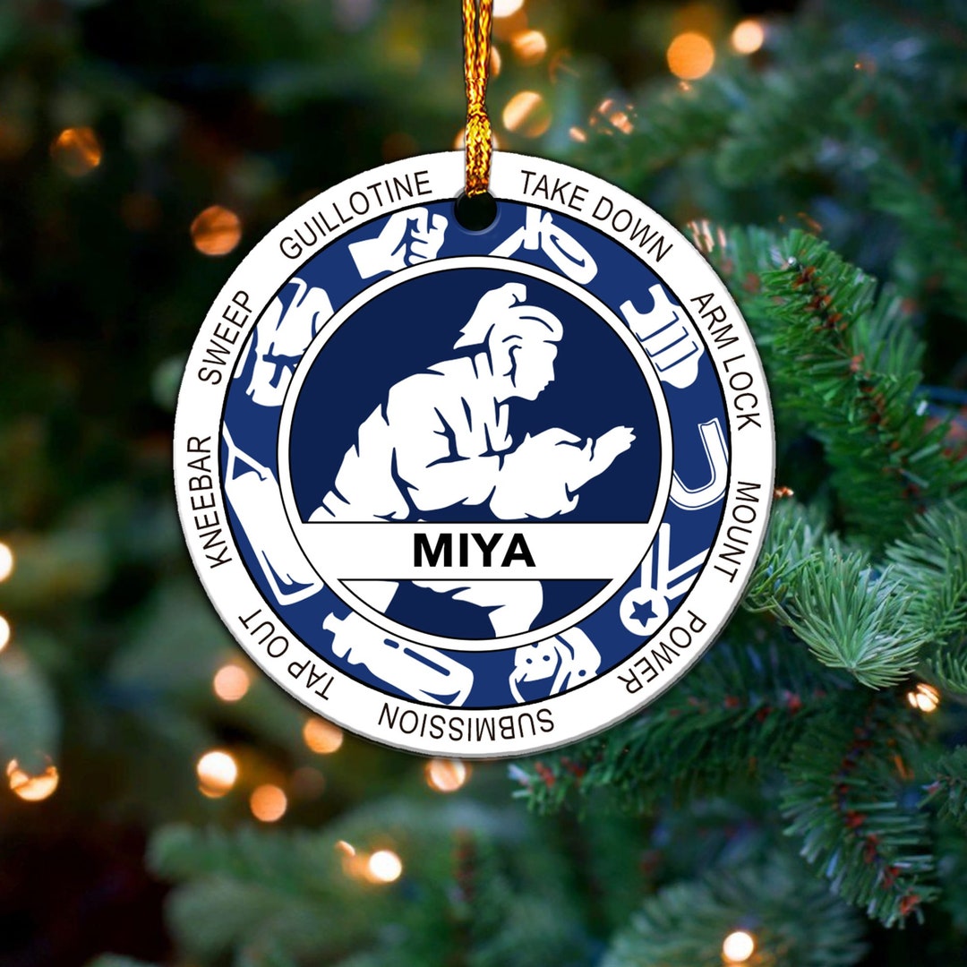 Personalized Male or Female Jiu Jitsu Ornament, Jiu Jitsu Christmas ...