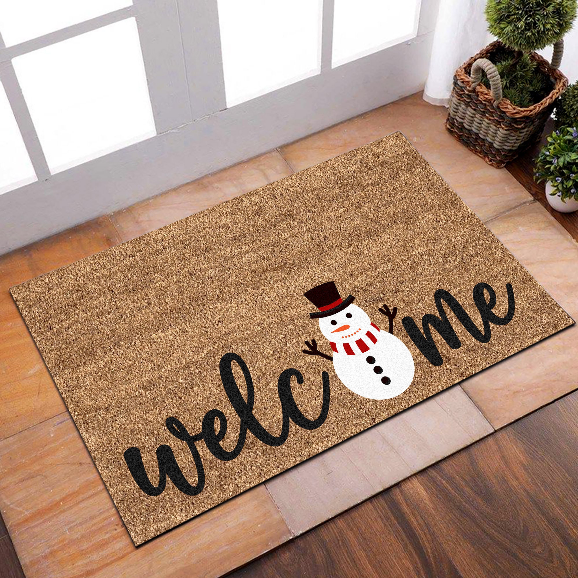 Snowman Doormat, Winter Doormat, Welcome Christmas Doormat, Patio Decor ...