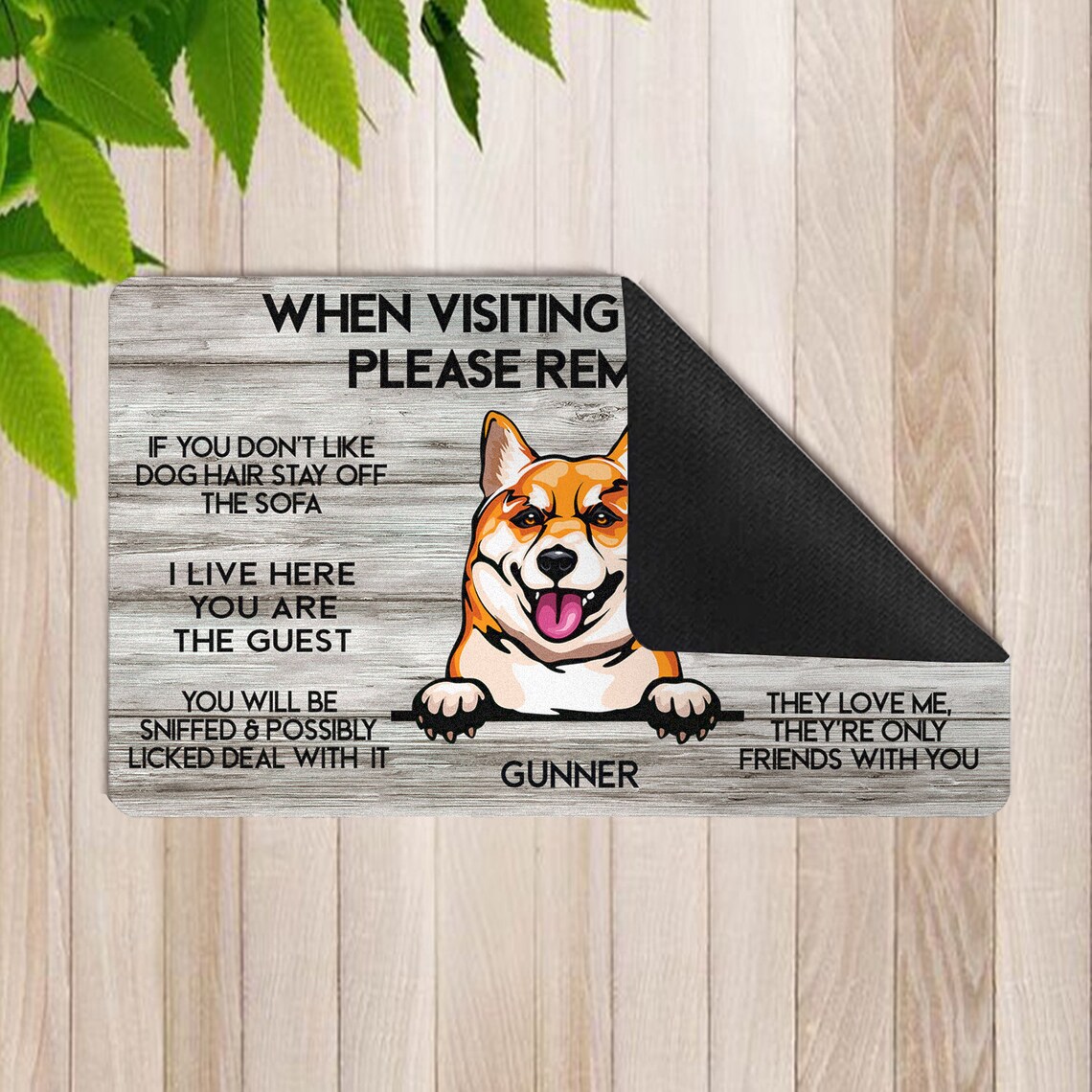 Shiba Inu Doormat, Shiba Inu Rug, Shiba Inu Mat, Visiting My House Mat ...