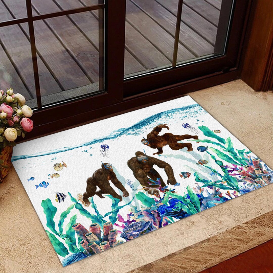 Diving Bigfoot, Bigfoot Mat, Perfect Gift for Animal Lovers, Animal ...