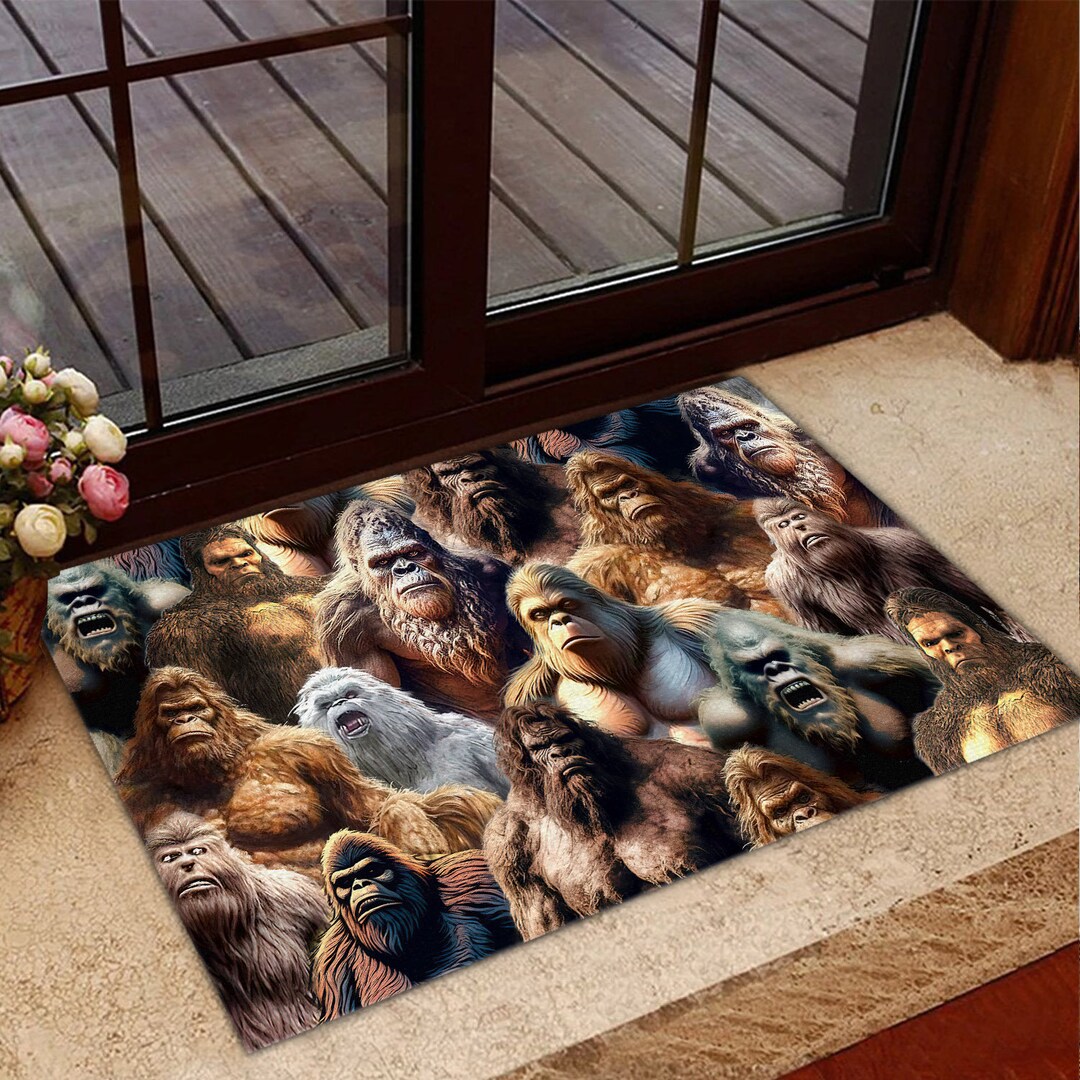 Bigfoot Doormat, Bigfoot Rug, Bigfoots Mat, Bigfoot Decor, Bigfoot ...