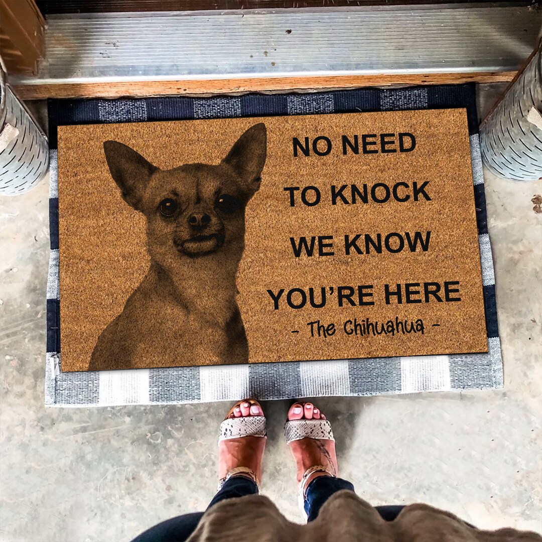 Custom Chihuahua Doormat, Personalized Doormat, Chihuahua Rug, Custom ...