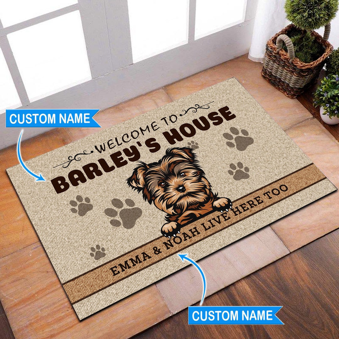 Custom Yorkshire Terrier Doormat, Yorkshire Terrier Personalized ...