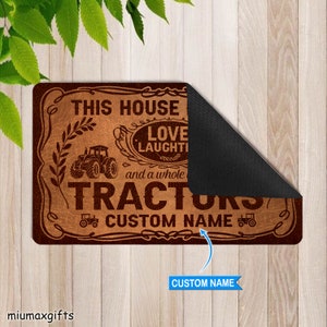 Gifts for Tractor Lovers, Tractor Mat, Tractor Rug, Tractor Doormat ...