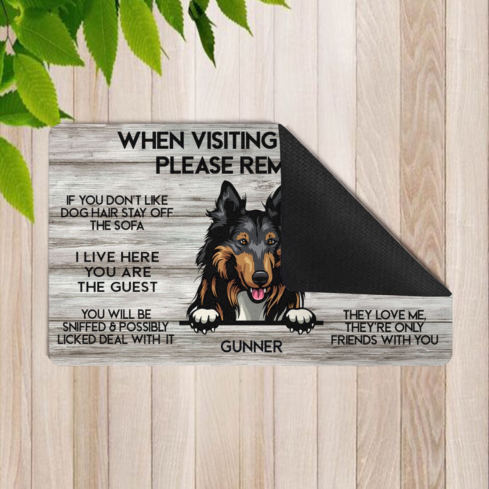 Rough Collie Doormat Rough Collie Mat Rough Collie Rug - Etsy