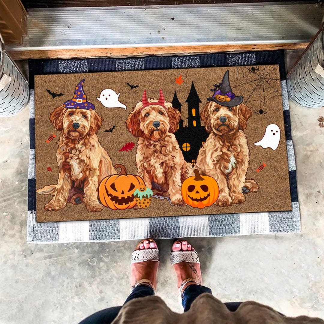 Halloween Goldendoodle Mat, Spooky Season Doormat Halloween ...