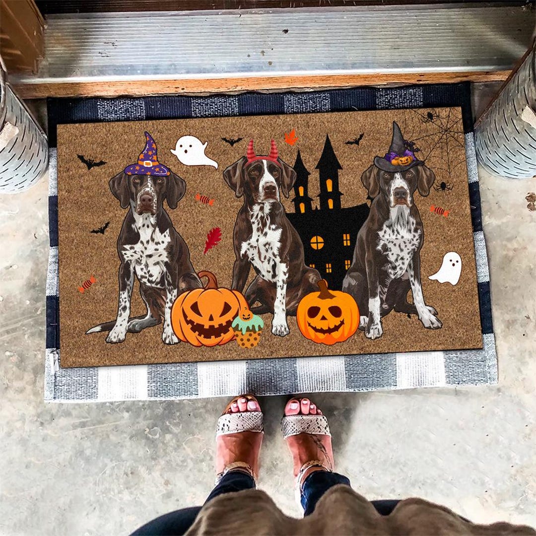 Halloween German Shorthaired Pointer Mat, Spooky Season Doormat ...