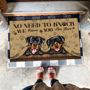 Custom Rottweiler Doormat, Rottweiler Personalized Doormat, Rottweiler ...