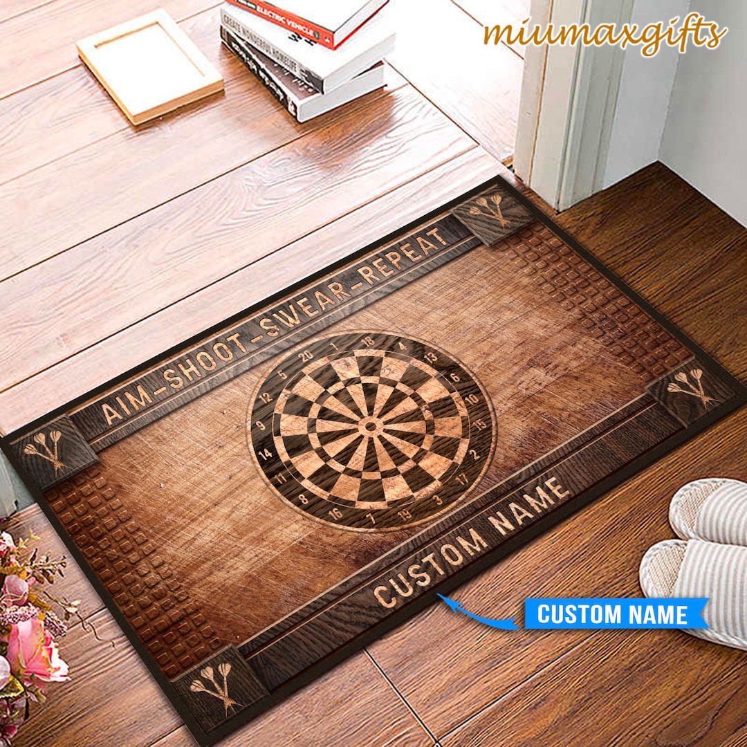 Darts Personalized Doormat, Darts Rug, Darts Doormat, Darts Mat, Darts ...