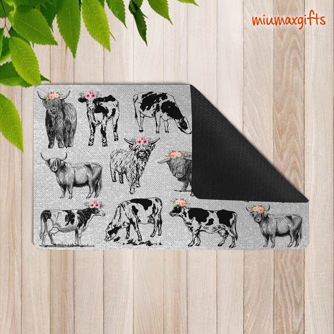 Cow Doormat Cow Rug Cow Mat Perfect Gift for Cow Lovers - Etsy