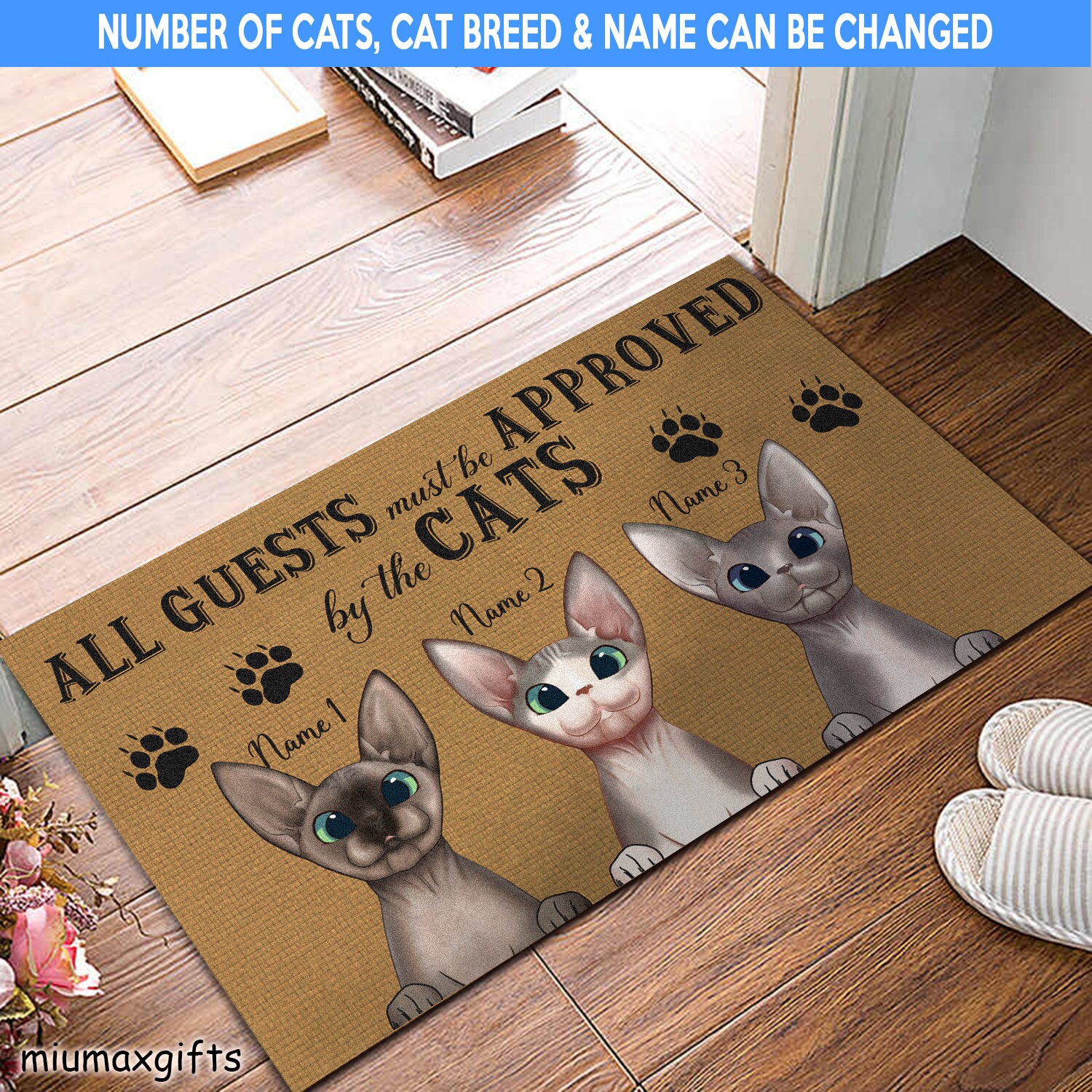 Sphynx Cat Doormat Sphynx Cat Rug When Visiting My House | Etsy