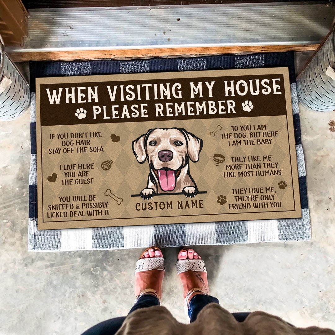 Rhodesian Ridgeback Doormat, Visiting My House Doormat, Perfect Gift ...