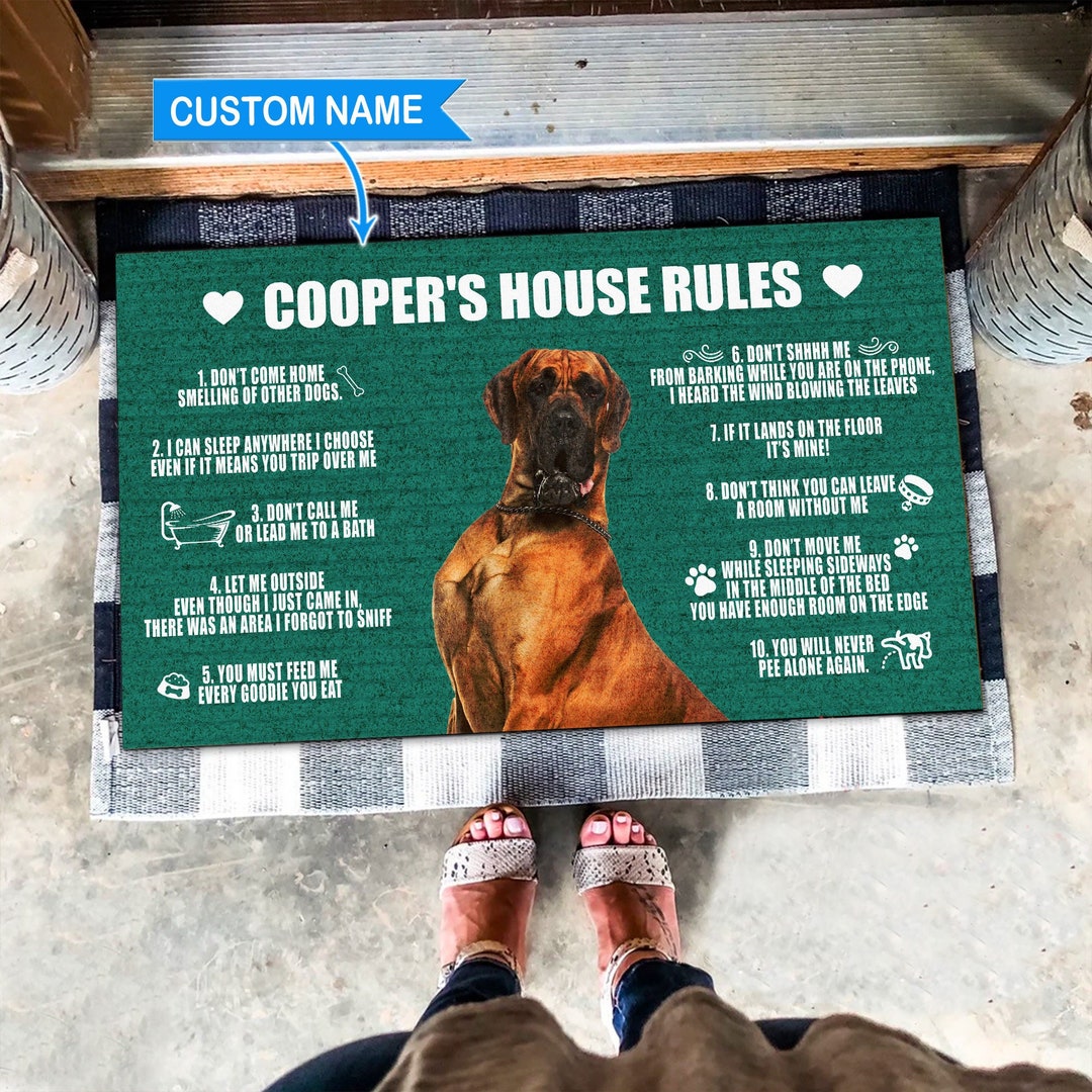 Custom Great Dane Doormat, Personalized Doormat, Great Dane Rug, Custom ...