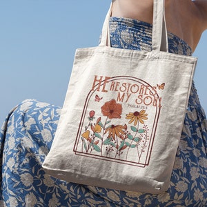 Christian Tote Bag, Catholic Gifts for Women, Reusable Grocery Bag, Ecobag, Boho Tote Bag ...