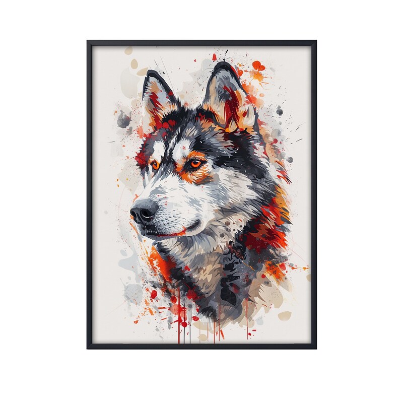 Husky Watercolor Painting - Etsy