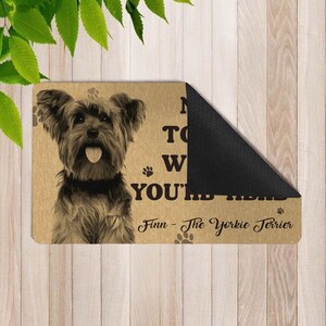 Yorkshire Terrier Doormat, Yorkie Rug, Personalized Dog Doormat, Dog ...