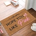 Hope You Like Pink Mat, Welcome Pink Bow Doormat, Watercolor Pinky Bow ...