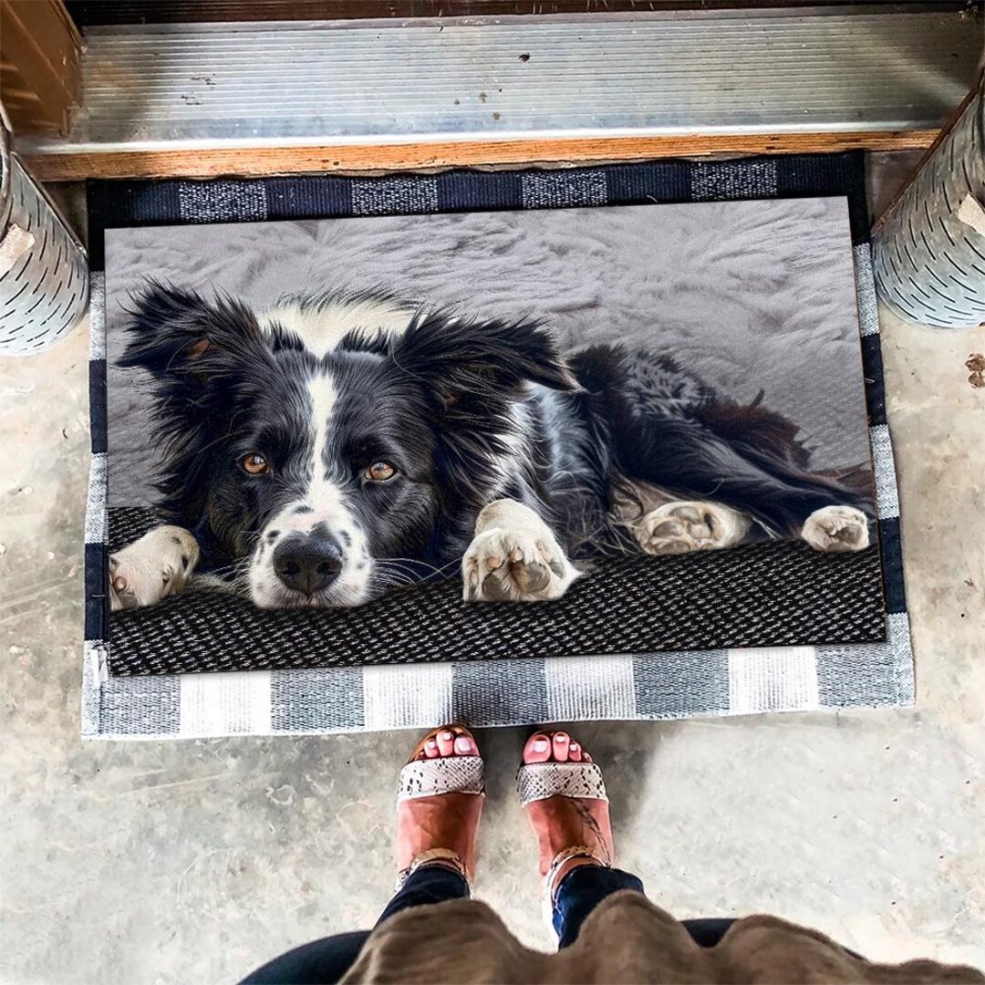 Border Collie Rug, Border Collie Doormat, Border Collie Mat, Dog Lover ...