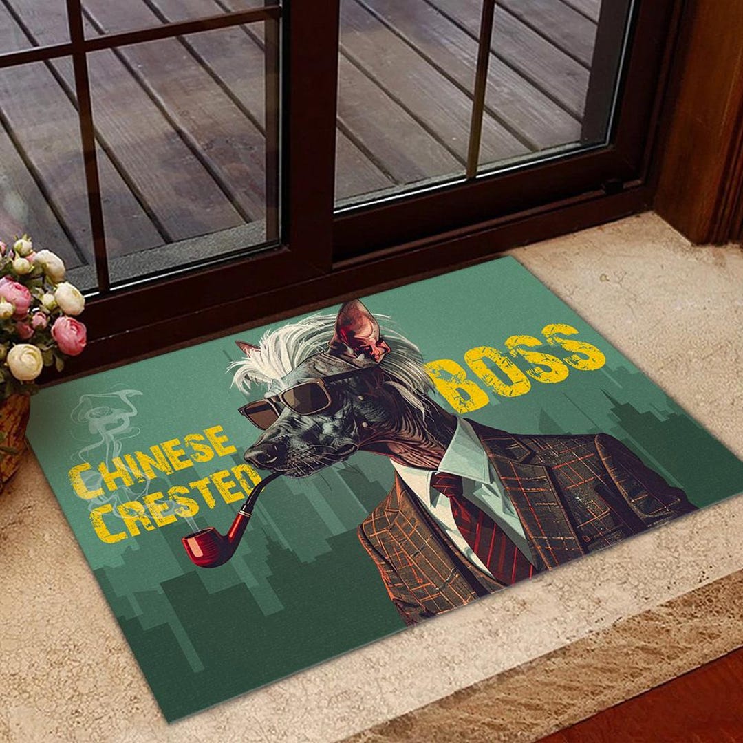 Chinese Crested Boss Doormat, Chinese Crested Rug, Chinese Crested ...