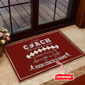 Gift for Football Coach Personalized Doormat, Football Doormat ...