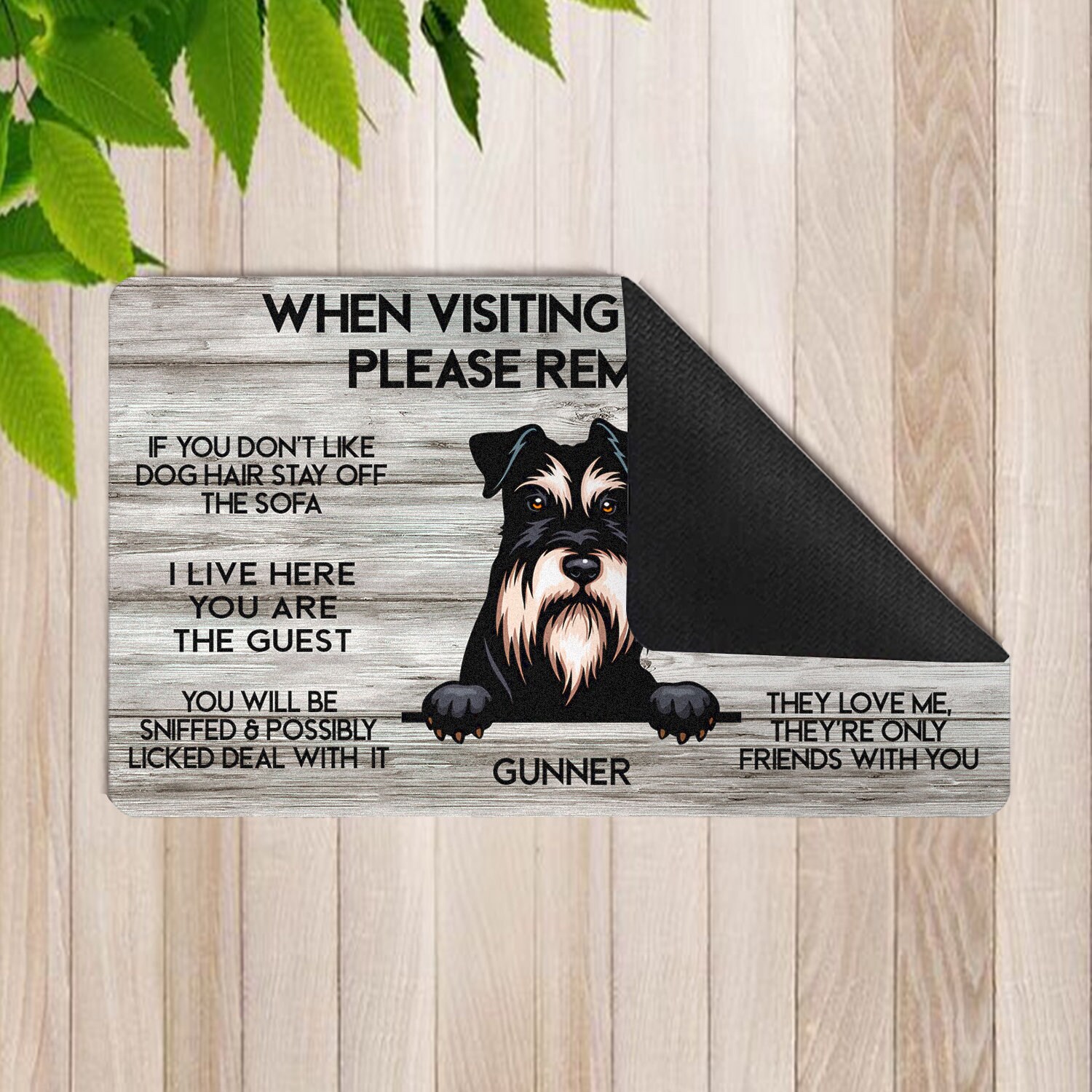 Miniature Schnauzer Doormat Miniature Schnauzer Mat Dog Rug - Etsy